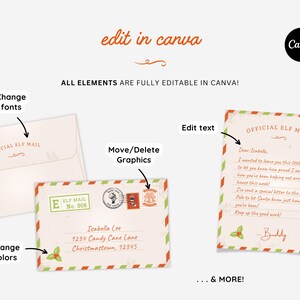 Editable Mini Elf Letter and Envelope | Printable Elf Notes | Elf ...