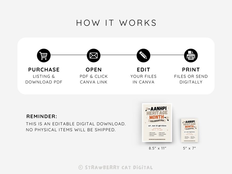 Editable AAPI Heritage Month Poster Template AANHPI Flyer Template ...