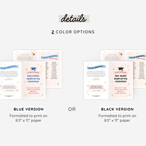 Editable Graduation Program Template | Printable Ceremony Program ...