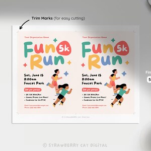 Editable Fun Run Flyer Template | 5k Event Flyer | Printable 5k Event ...