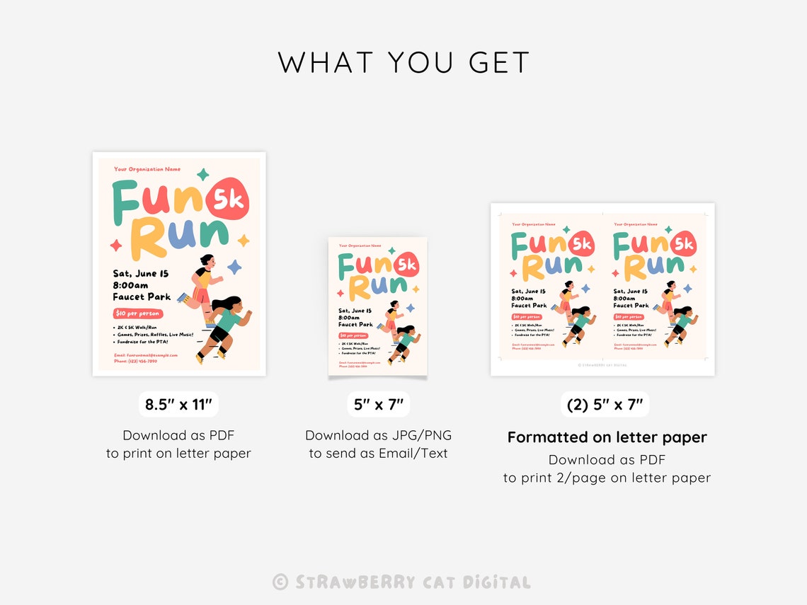 Editable Fun Run Flyer Template 5k Event Flyer Printable 5k Event ...