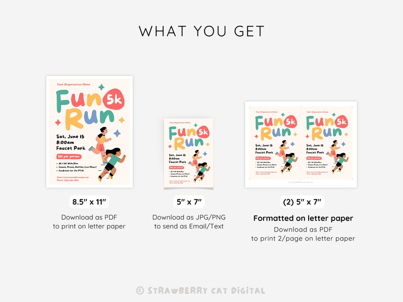 Editable Fun Run Flyer Template 5k Event Flyer Printable 5k Event ...
