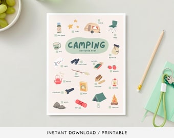 Camping Scavenger Hunt for Kids Printable | Outdoor Summer Activity for ...
