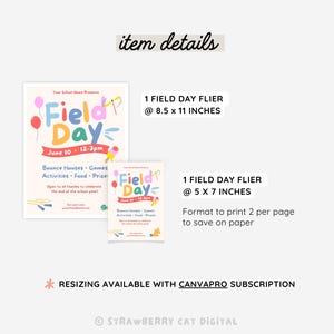 Editable Field Day Flyer Canva Template | Editable Carnival Family Fun ...