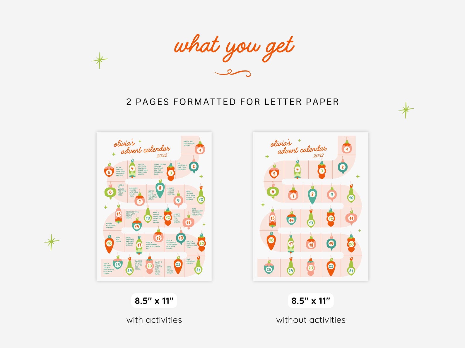 Editable Advent Calendar Template | Printable Advent Calendar for Kids ...