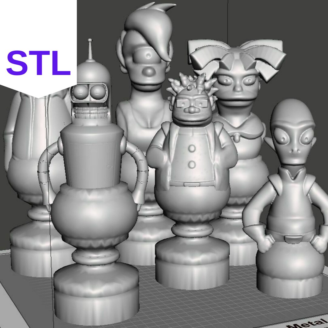 STL Files for 3D PRINTER Machine, 3d Cartoon Movie Chess Set Models, 3d ...