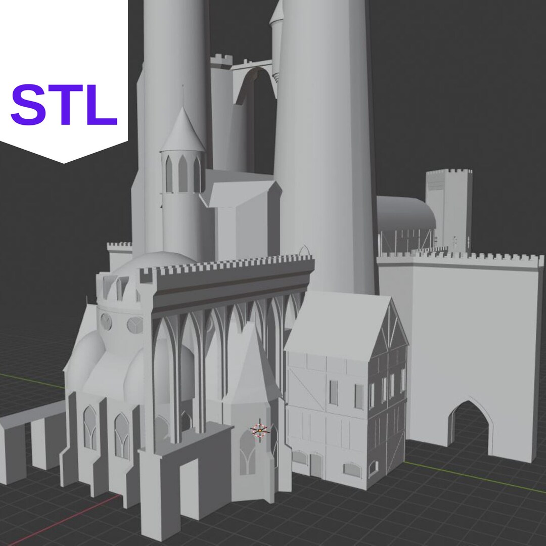 STL Files for 3D PRINTER Machine, 3d Castle Chateu Medieval Models, 3d ...