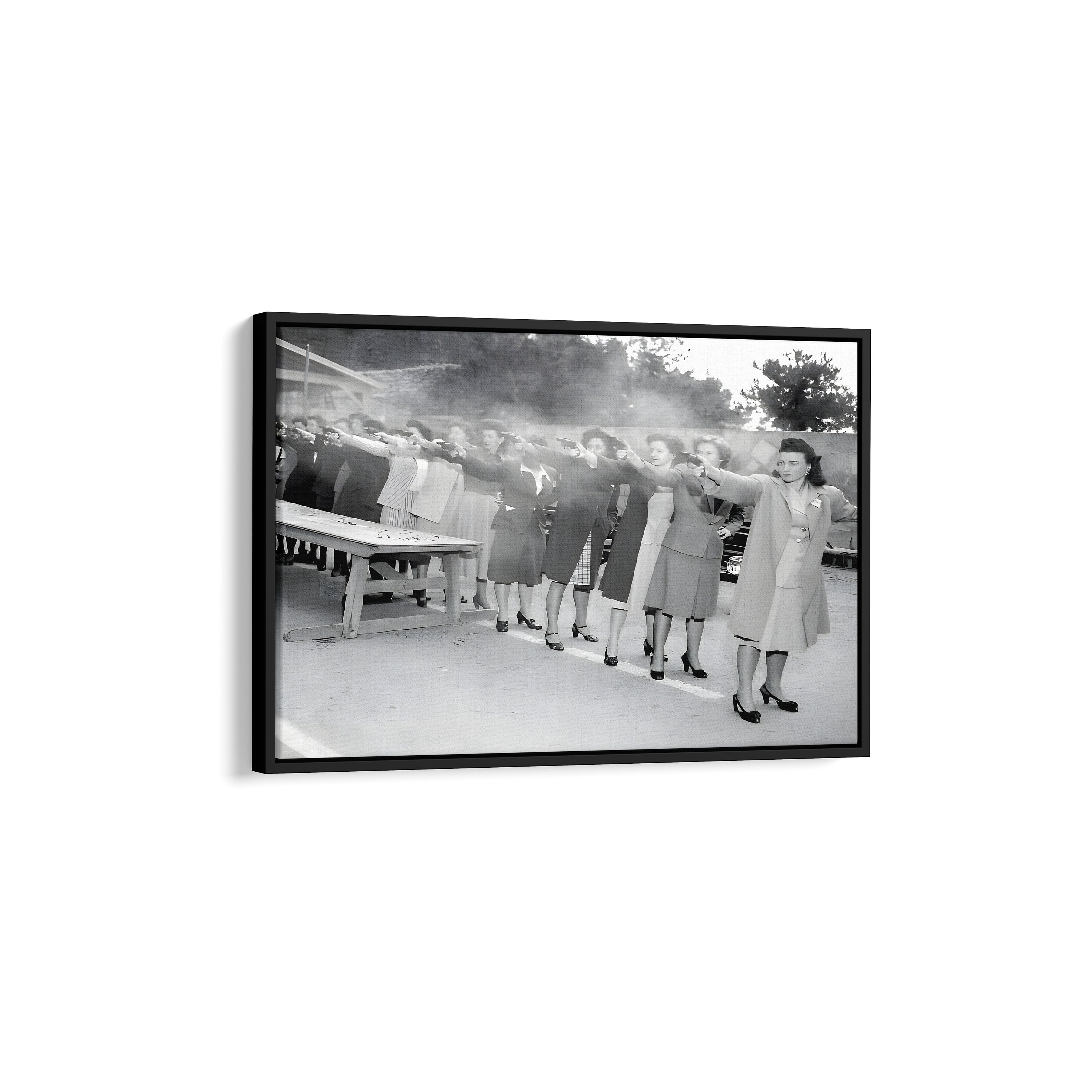 LAPD Officers Poster, Female Police Canvas, Recruits Shooting Art ...