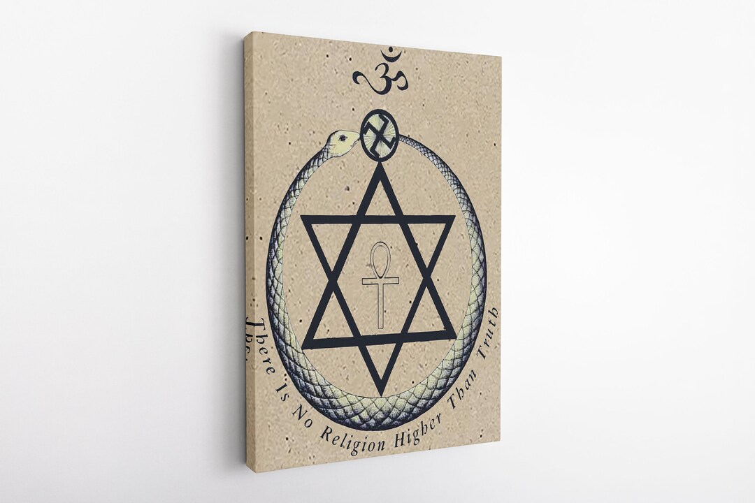 Theosophical Society Art, Occult Poster, Magic Illustration, Ouroboros ...