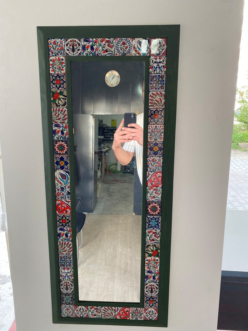 Handmade Ethnic Tile Ceramic,stone Large Pier Glass Mirrorhome Decor ...