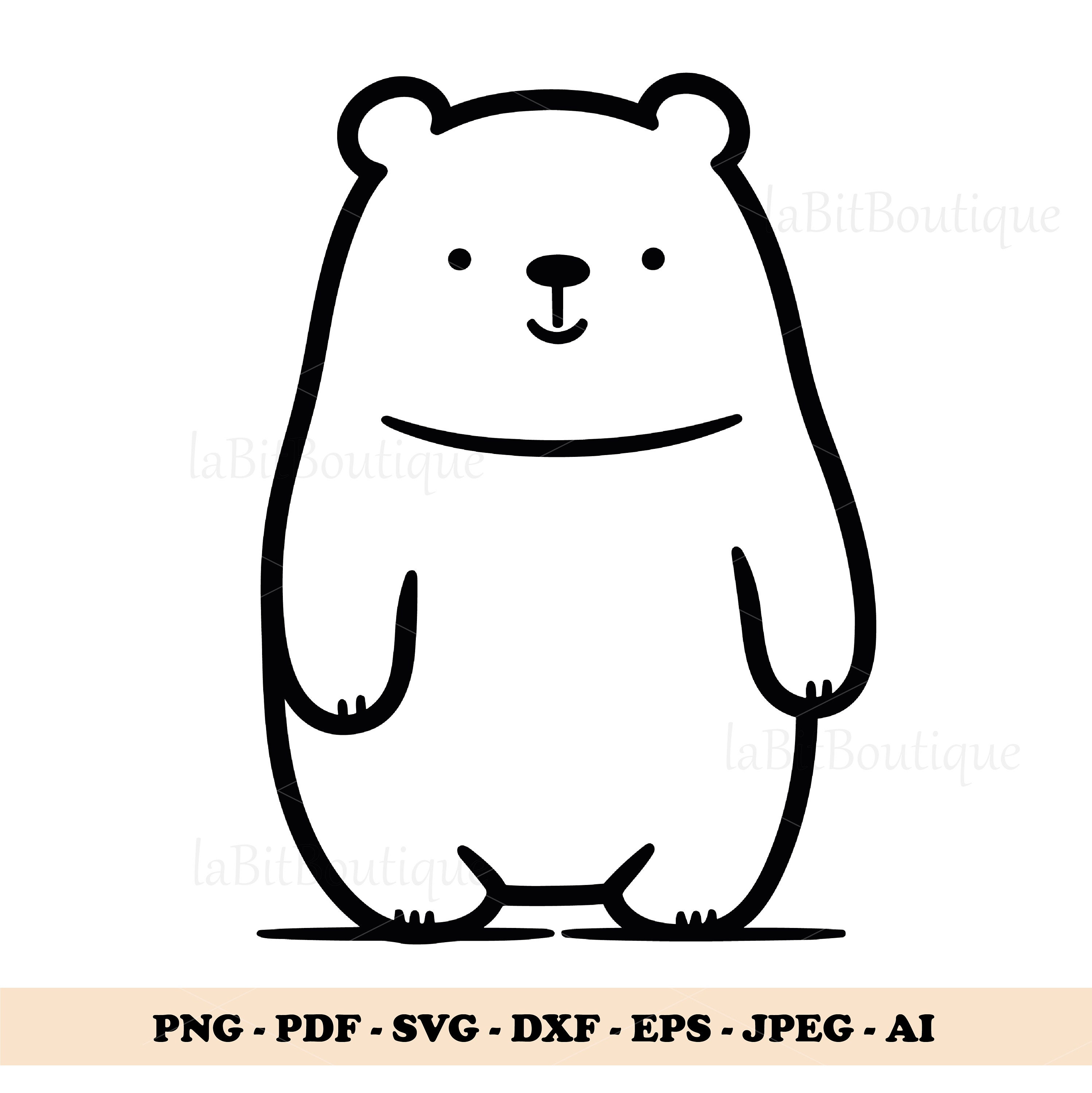 Bear Svg, Bear Face Svg, Fun Bear Svg, Bear Kids Svg, Baer Shirt Desgin ...