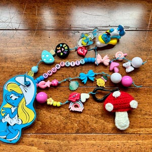 Chunky Smurf Junk Journal Charm/bookmark. Smurf Theme. Dangle. Bag ...
