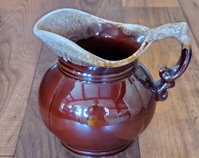 Antique - Mccoy Pitcher - Brown Drip - 7528 - Etsy