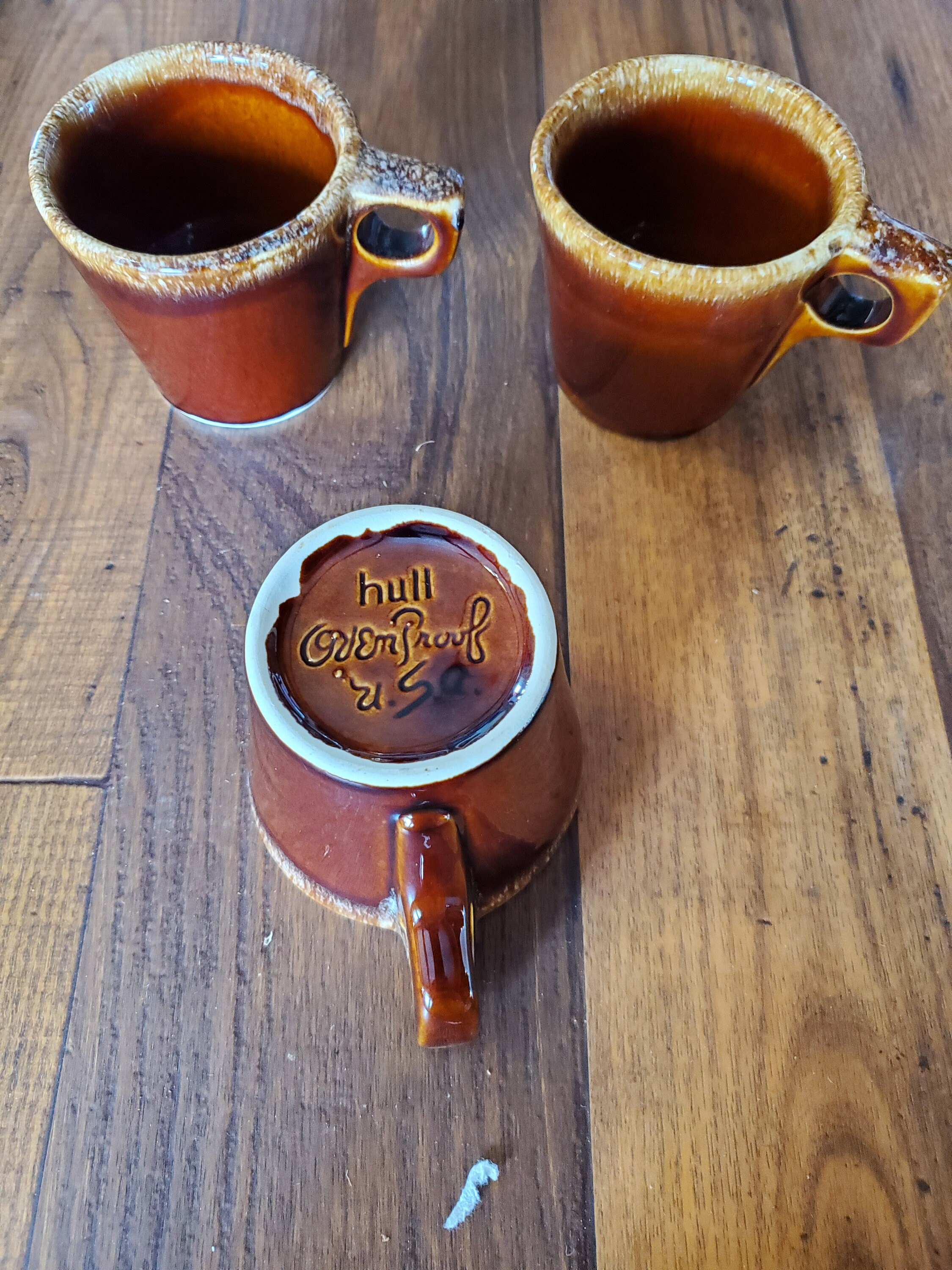 Antique - Hull Coffee Mug - Brown Drip - Etsy