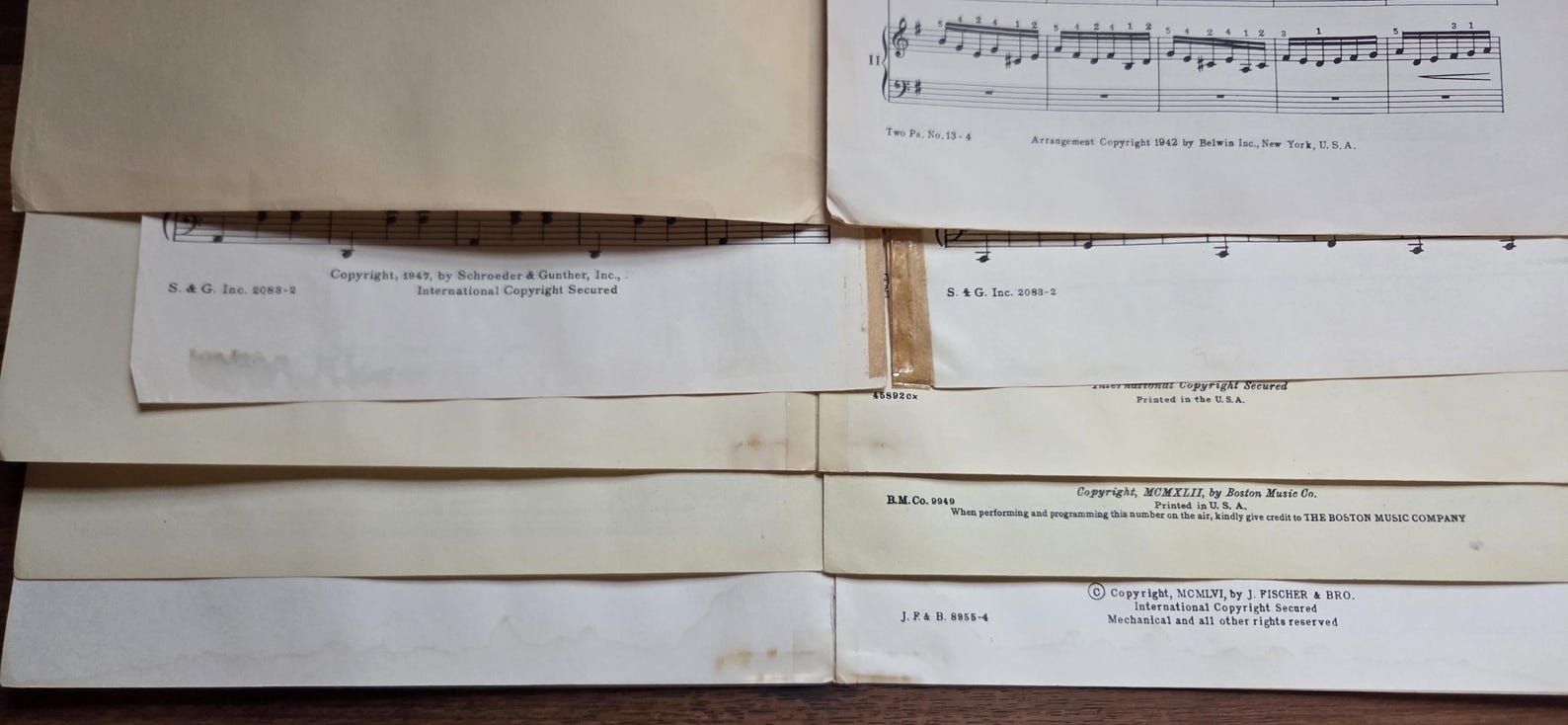 Vintage - Set of 5 Sheet Music for Two Pianos - Etsy