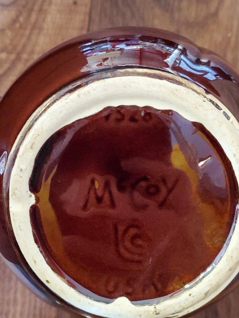 Antique - Mccoy Pitcher - Brown Drip - 7528 - Etsy