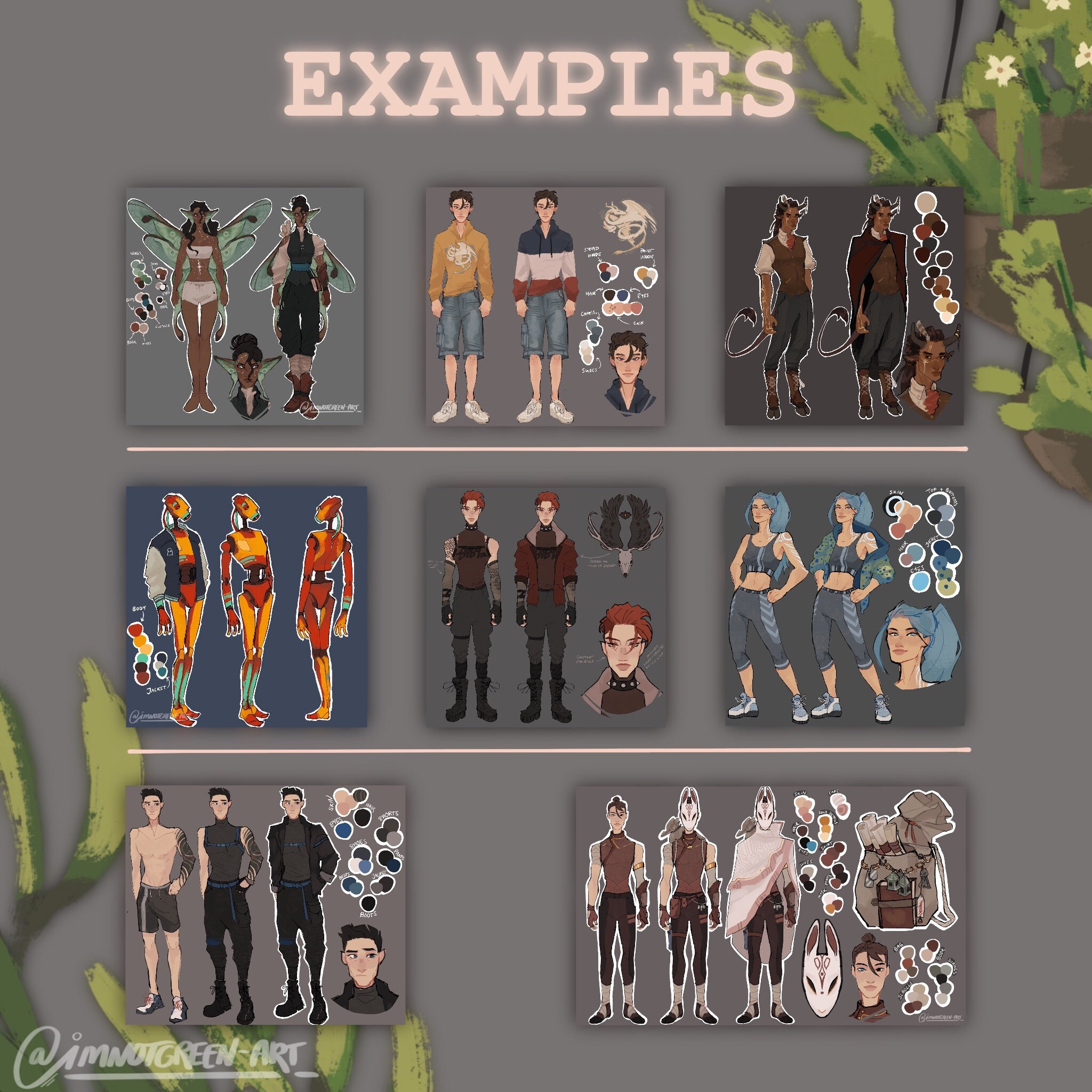 Character Design Sheet humanoid NOT AI D&D, OC - Etsy