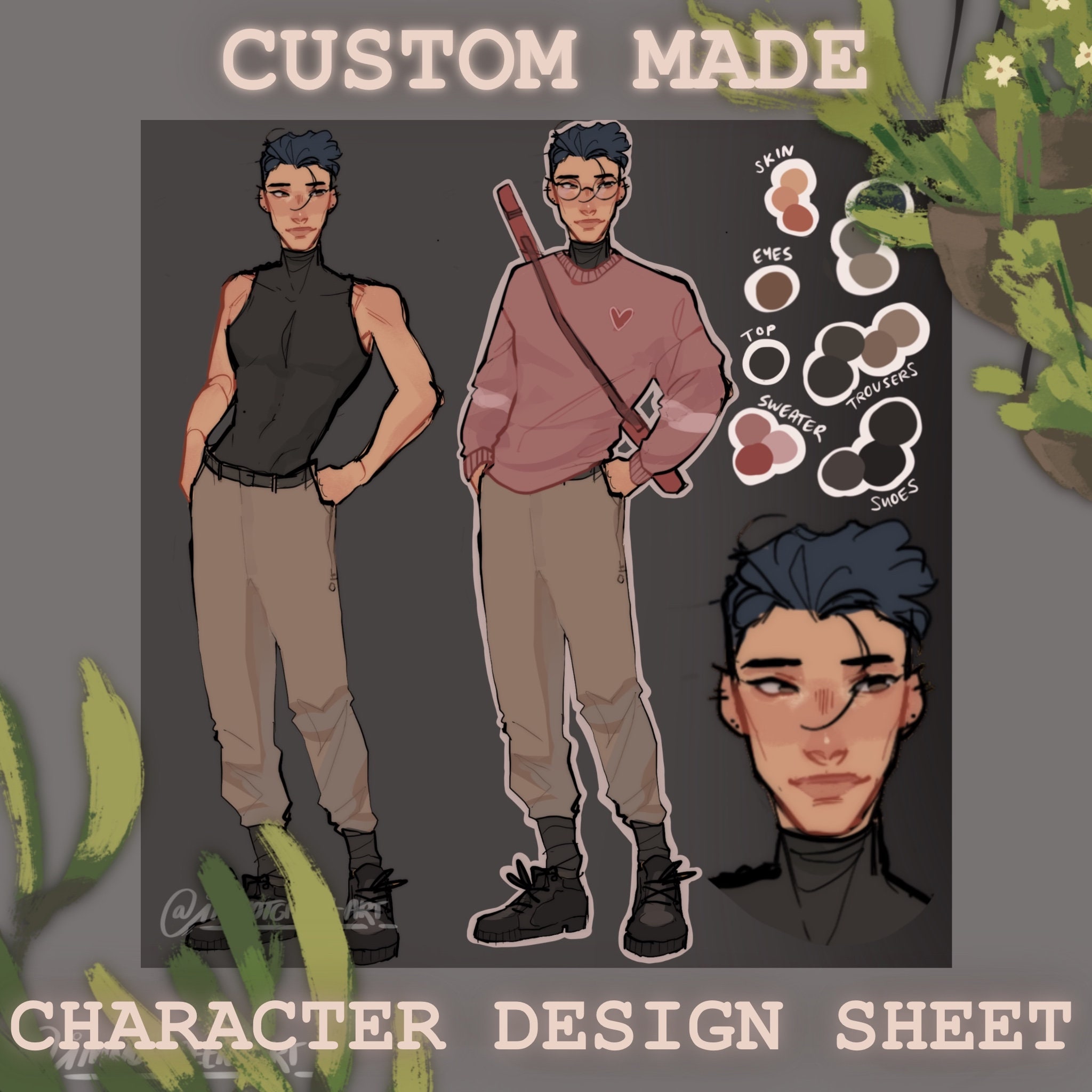 Character Design Sheet humanoid NOT AI D&D, OC - Etsy
