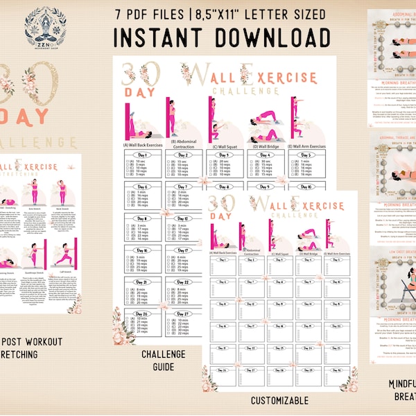 Wall Pilates Chart - Etsy