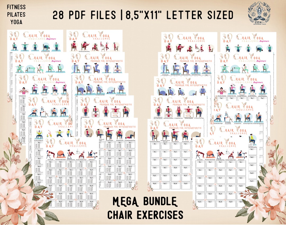 Mega BUNDLE Chair Yoga | Chair Exercises| 7 Mins Morning| Breathing ...