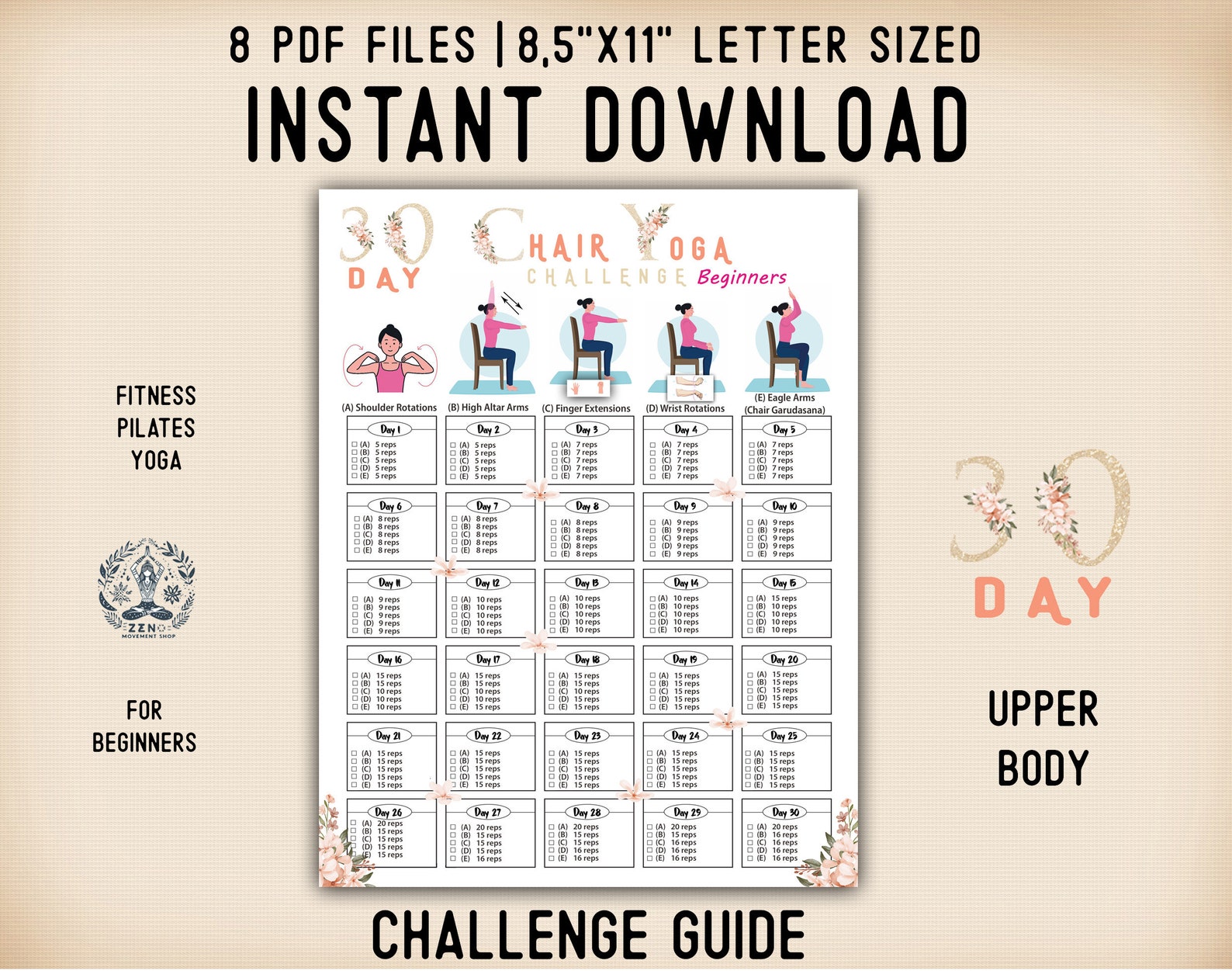 Chair Yoga Quick and Simple: 30-day Guided Challenge (beginners ...