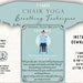 Chair Yoga Breathing Techniques Cards | Pranayama | Yoga Pose | Desk ...