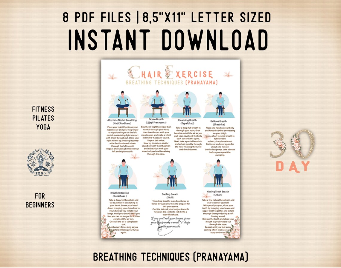 Quick and Simple Chair Yoga | Chair Exercises: 30-day Guided Challenge ...