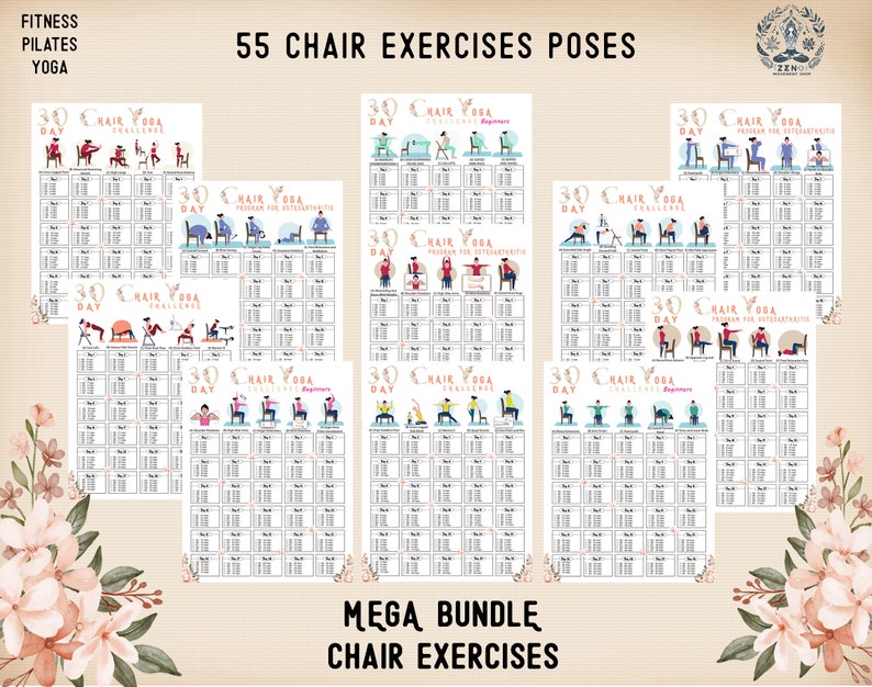 Mega BUNDLE Chair Yoga | Chair Exercises| 7 Mins Morning| Breathing ...