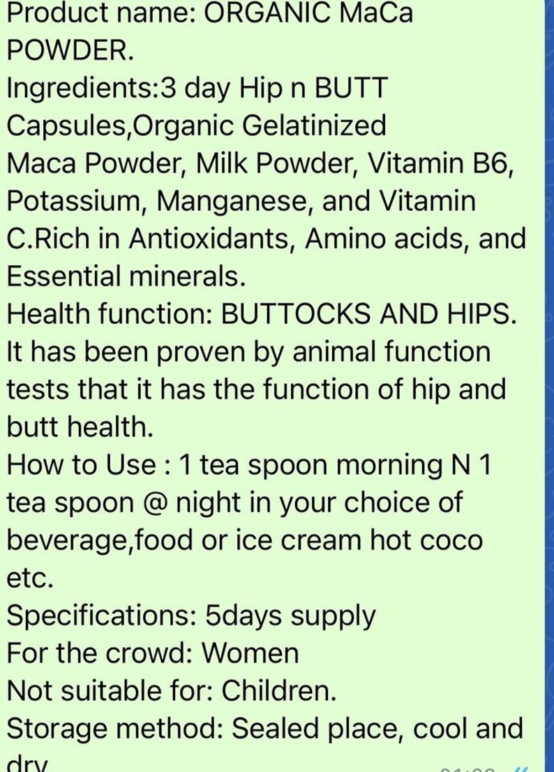 Maca Powder Mix Milk Powder Hip N Butt Enhancement Powder. - Etsy