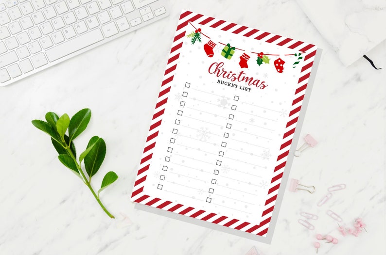 Christmas Bucket List Printable - Etsy
