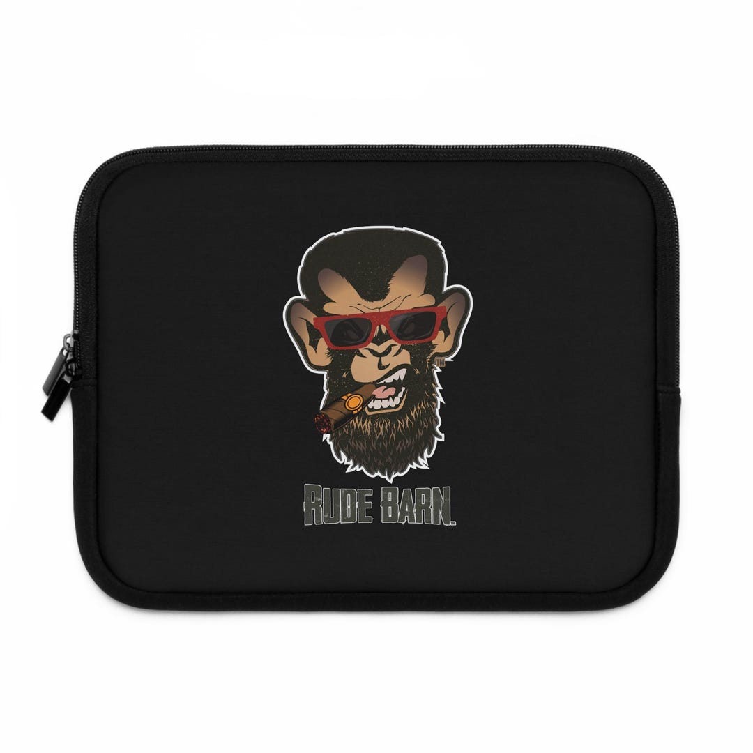 The Rude Barn Monkey Laptop Sleeve - Etsy