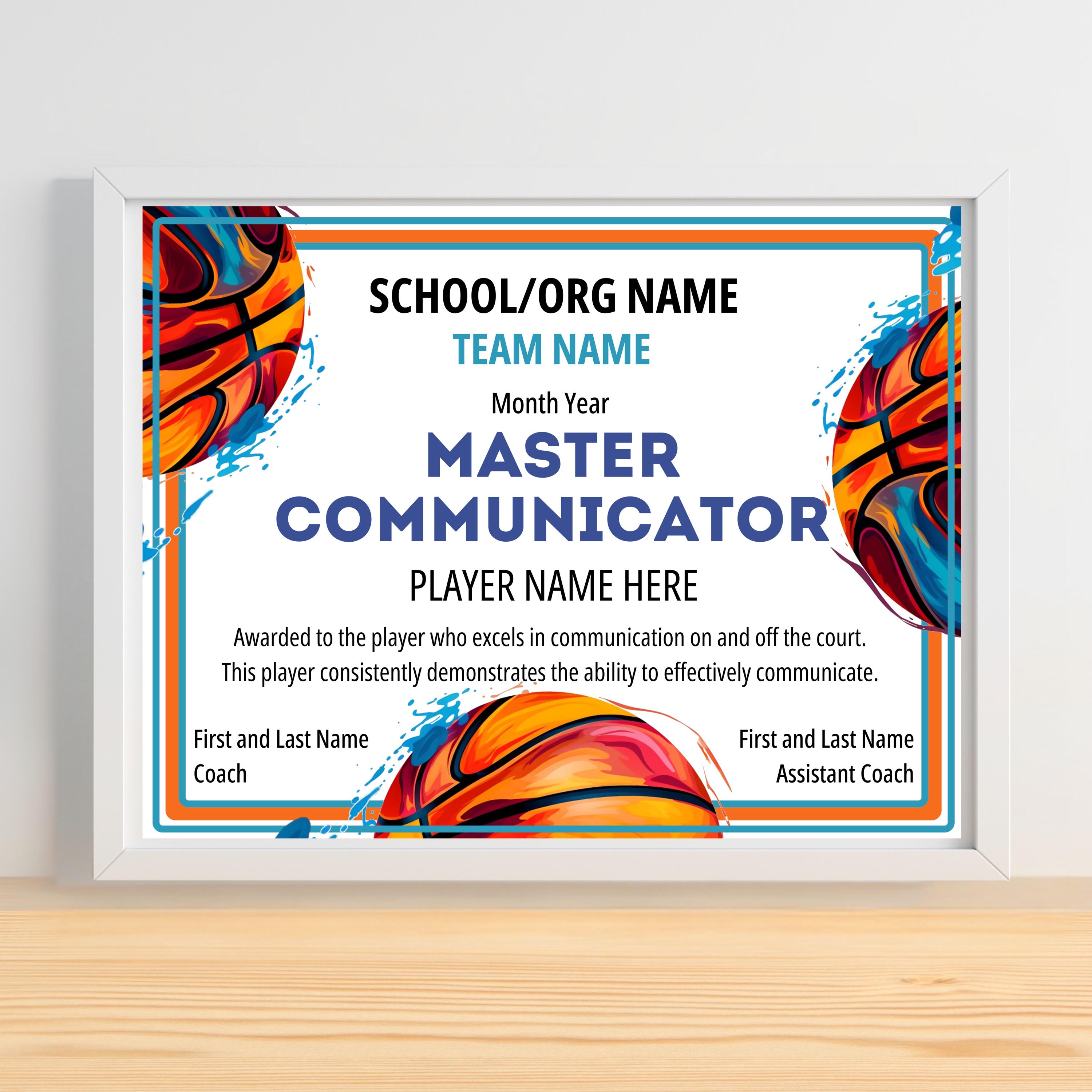 Editable Basketball Award Certificates: Team Party Canva Template - Etsy