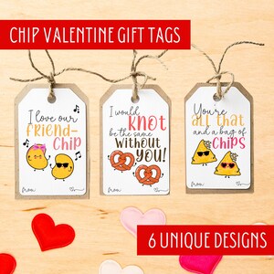 Valentine's Day, Bag of Chips Printable Gift Tags, Chip Chip Hooray ...