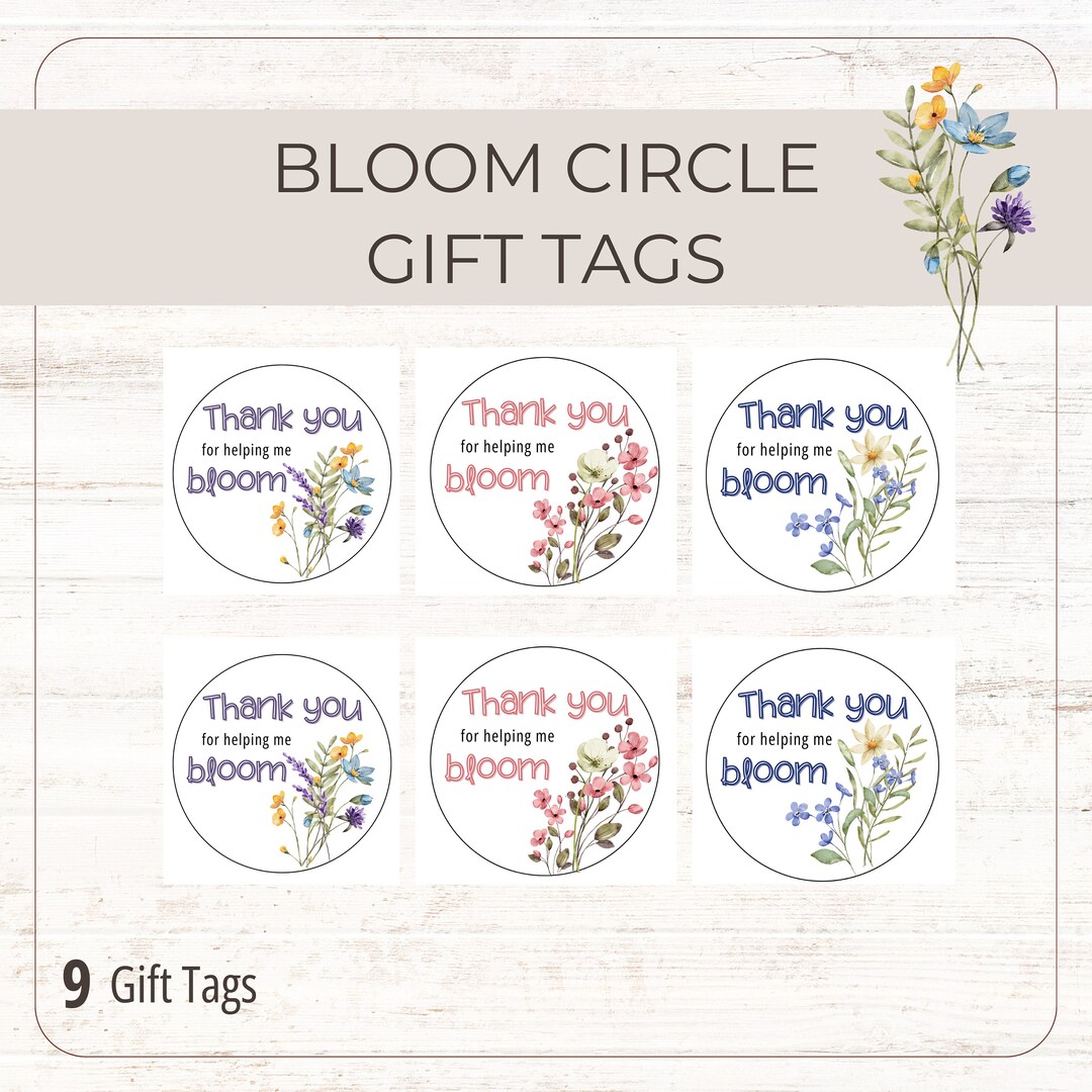 Circle Gift Tags L Thank You Gift Tags L Printable - Etsy