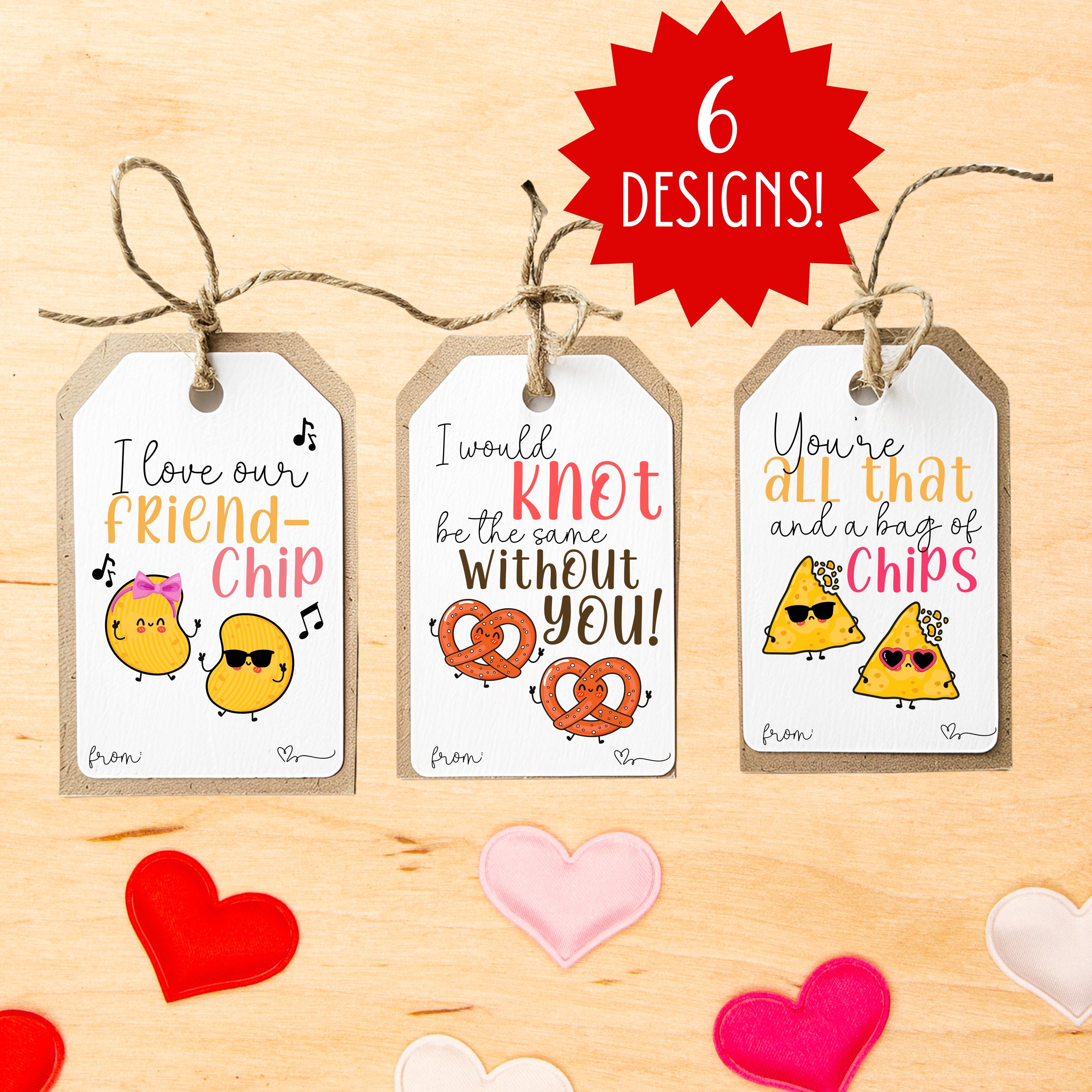 Valentine's Day, Bag of Chips Printable Gift Tags, Chip Chip Hooray ...
