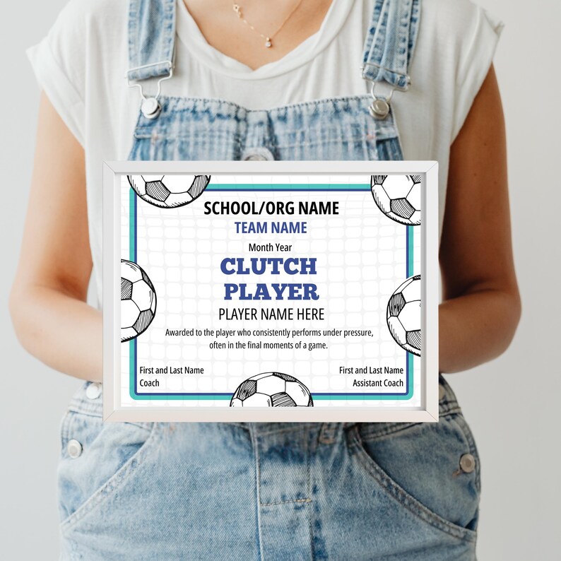 Editable Soccer Award Certificates: Team Party Canva Template (25 ...