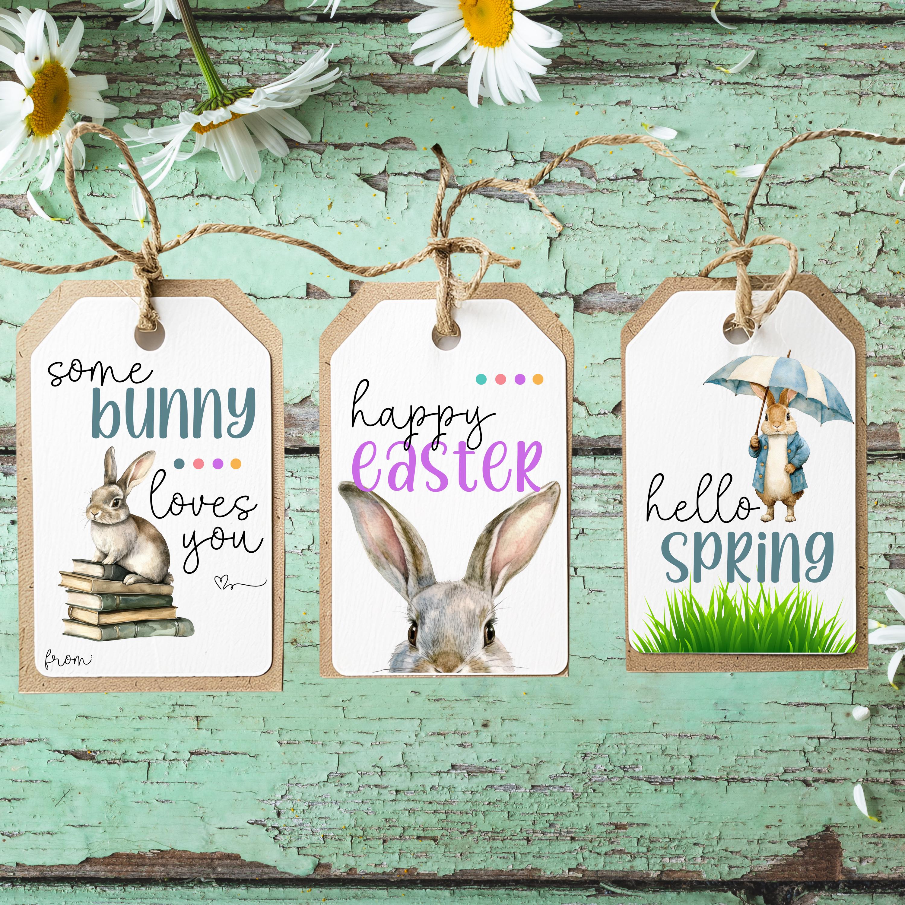 Easter Printable Gift Tags: 6 Unique Designs (PDF) - Etsy