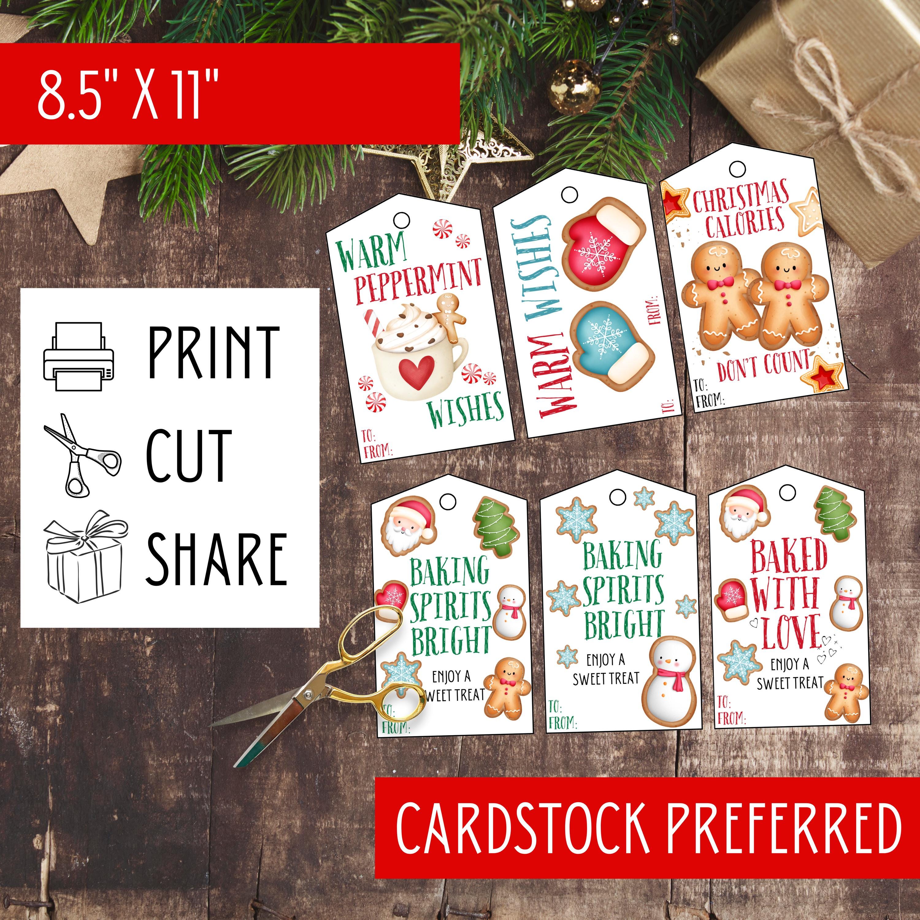 Holiday Baking Gift Tags: Printable Christmas Cookie Exchange Labels ...