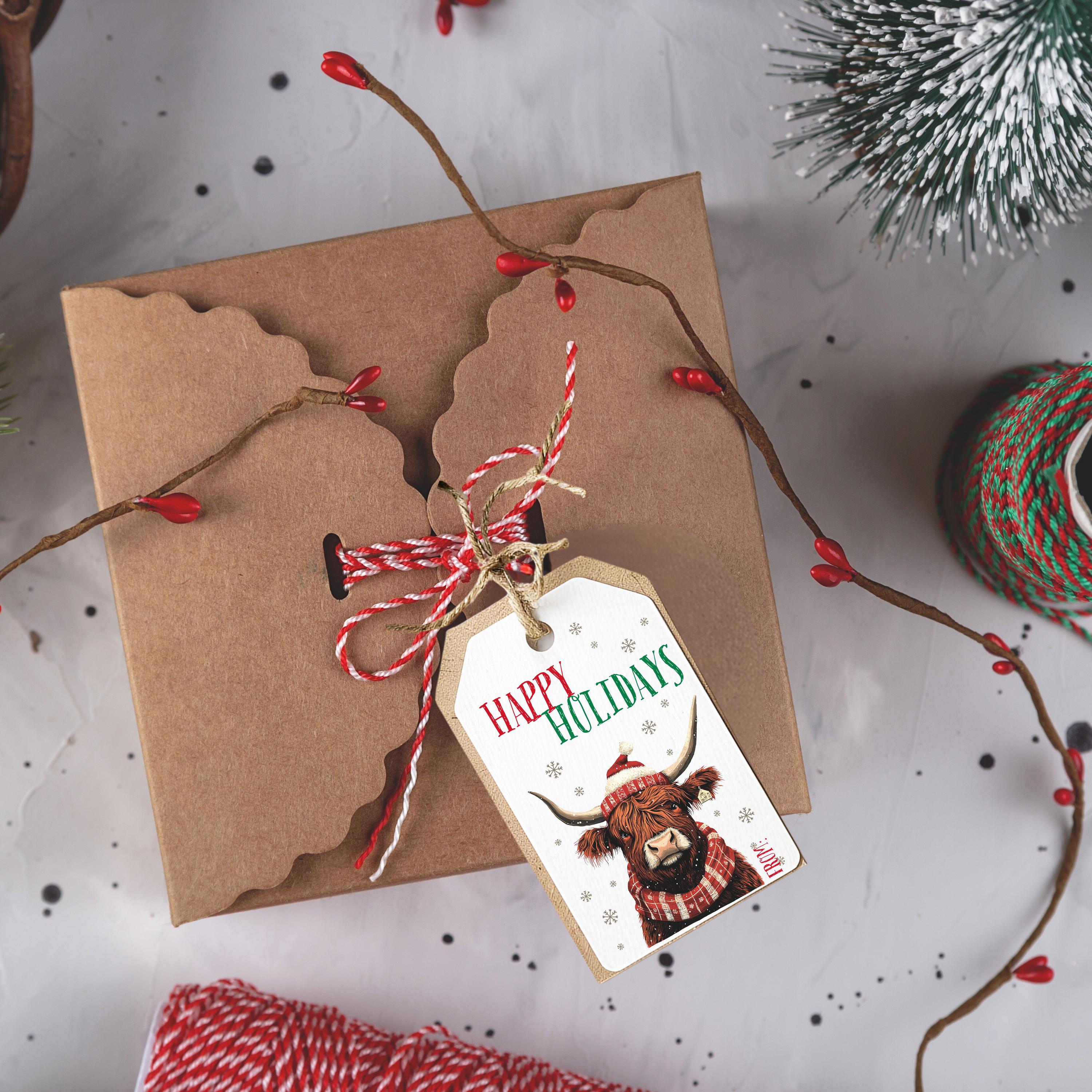 Holiday Farm Animal Gift Tags, Funny Farm Animal Gift Tags, Holiday ...