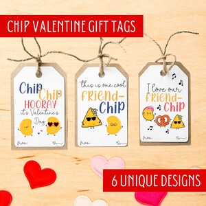 Valentine's Day, Bag of Chips Printable Gift Tags, Chip Chip Hooray ...