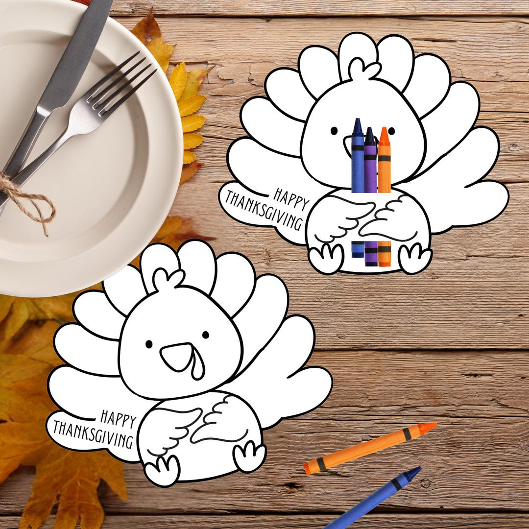 Thanksgiving Turkey Coloring, Turkey Crayon Holder, Thanksgiving ...