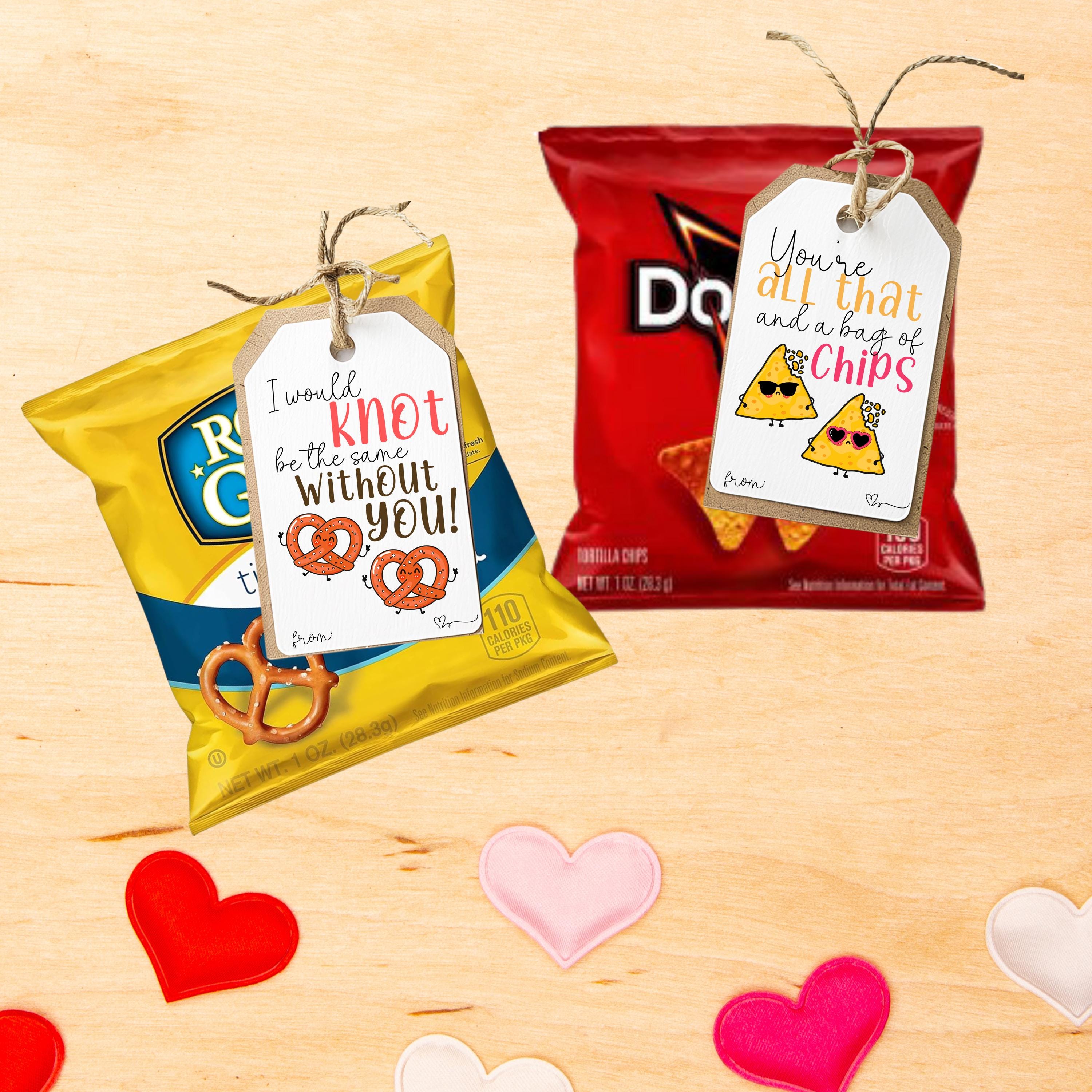 Valentine's Day, Bag of Chips Printable Gift Tags, Chip Chip Hooray ...