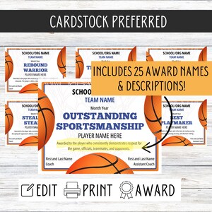 25 Editable Basketball Certificates, Basketball Team Party, Canva ...