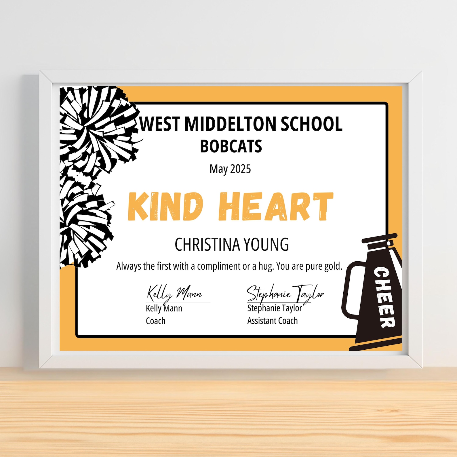 Editable Cheerleading Award Certificates: 25 Canva Templates (digital ...