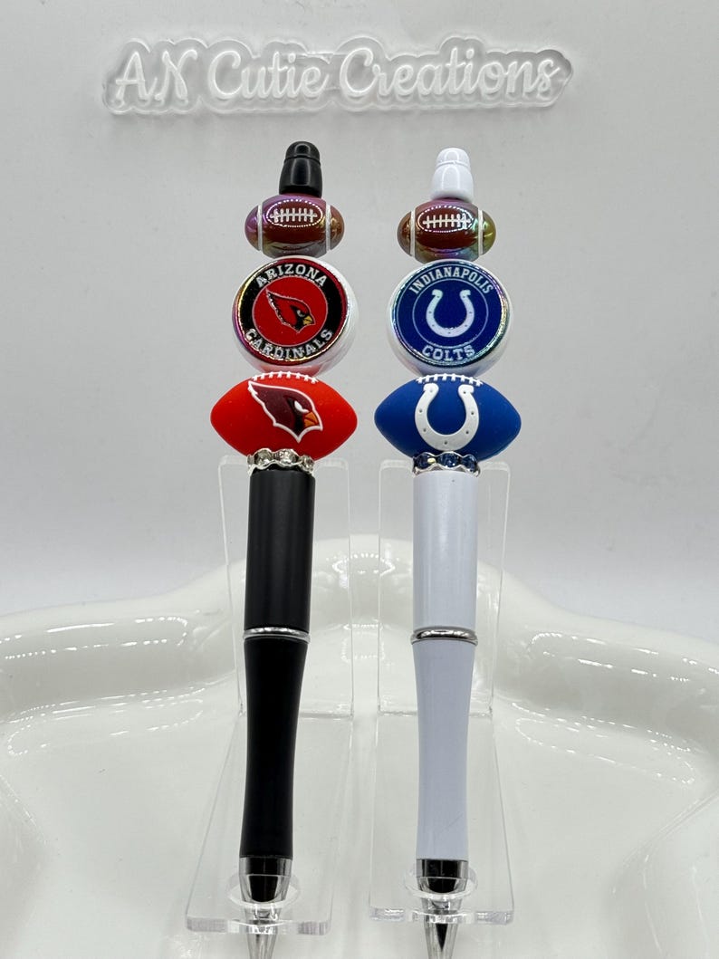 Football Teams Custom Beaded Pens. - Etsy