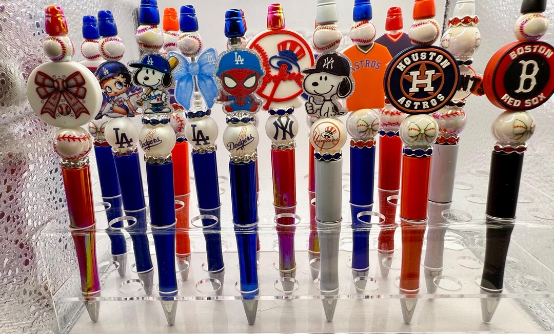 Beadable Custom Baseball Pens. - Etsy
