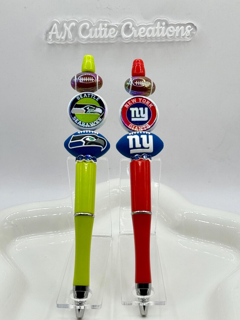 Football Teams Custom Beaded Pens. - Etsy