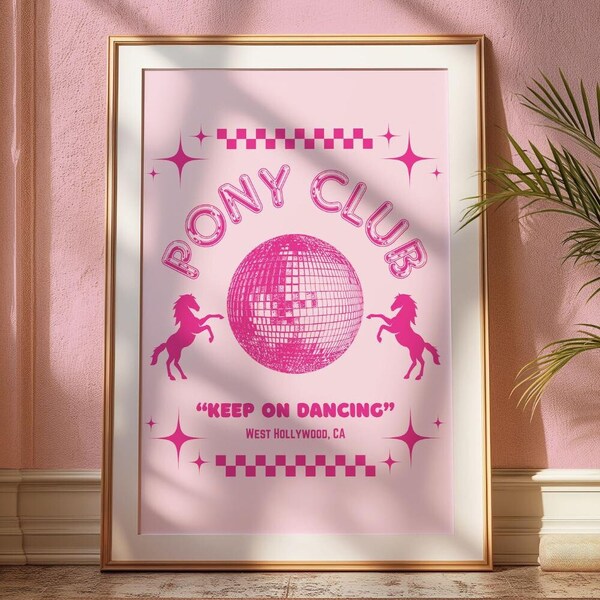 Pink Pony Club Sign Decor - Etsy