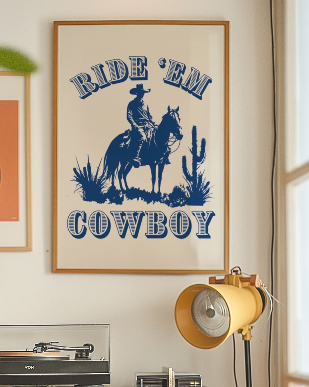 Ride 'em Cowboy Poster Retro Western Poster Cool Trendy Wall Art ...
