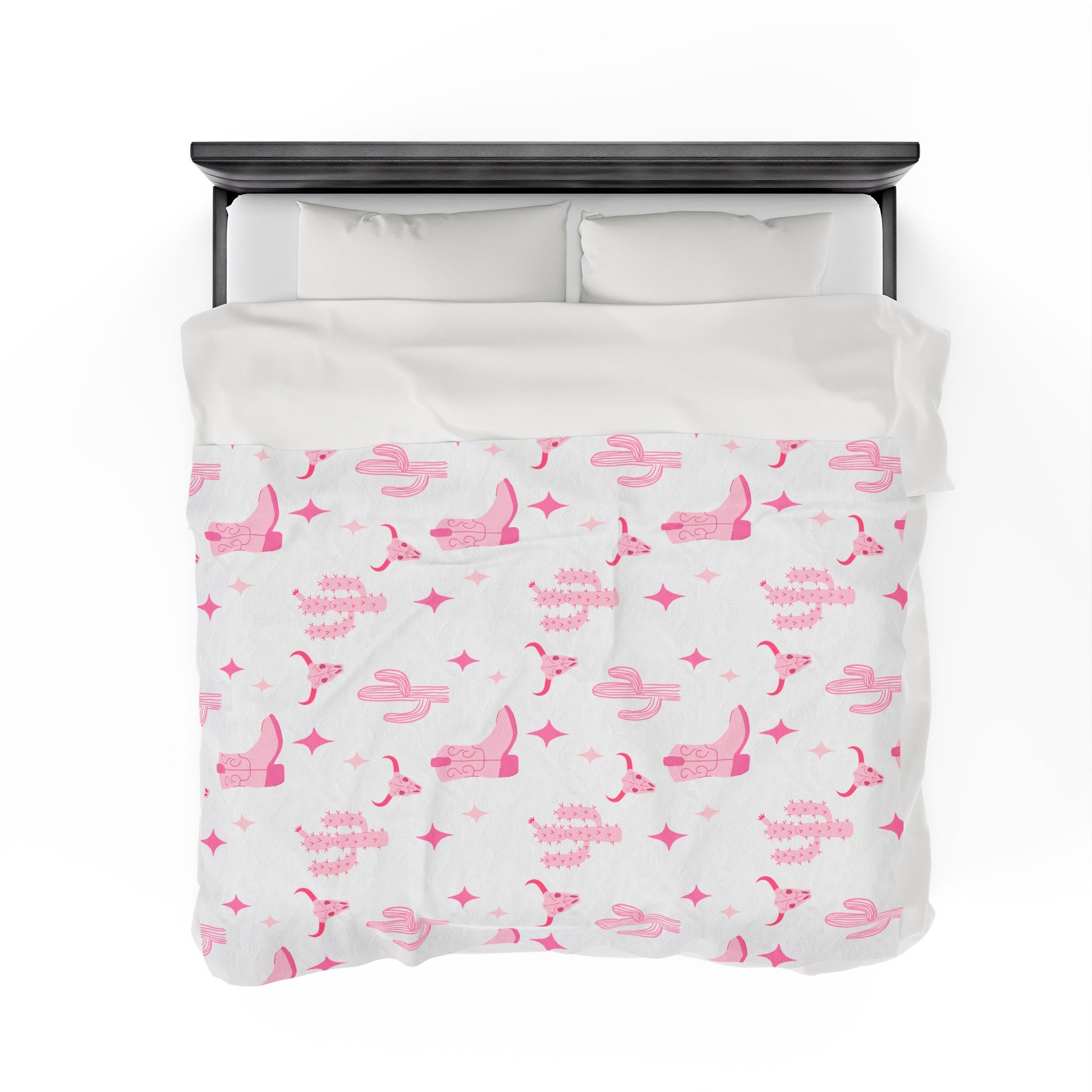 Pink Cowgirl Throw Blanket Cute Girly Western Room Decor Desert Vibes ...